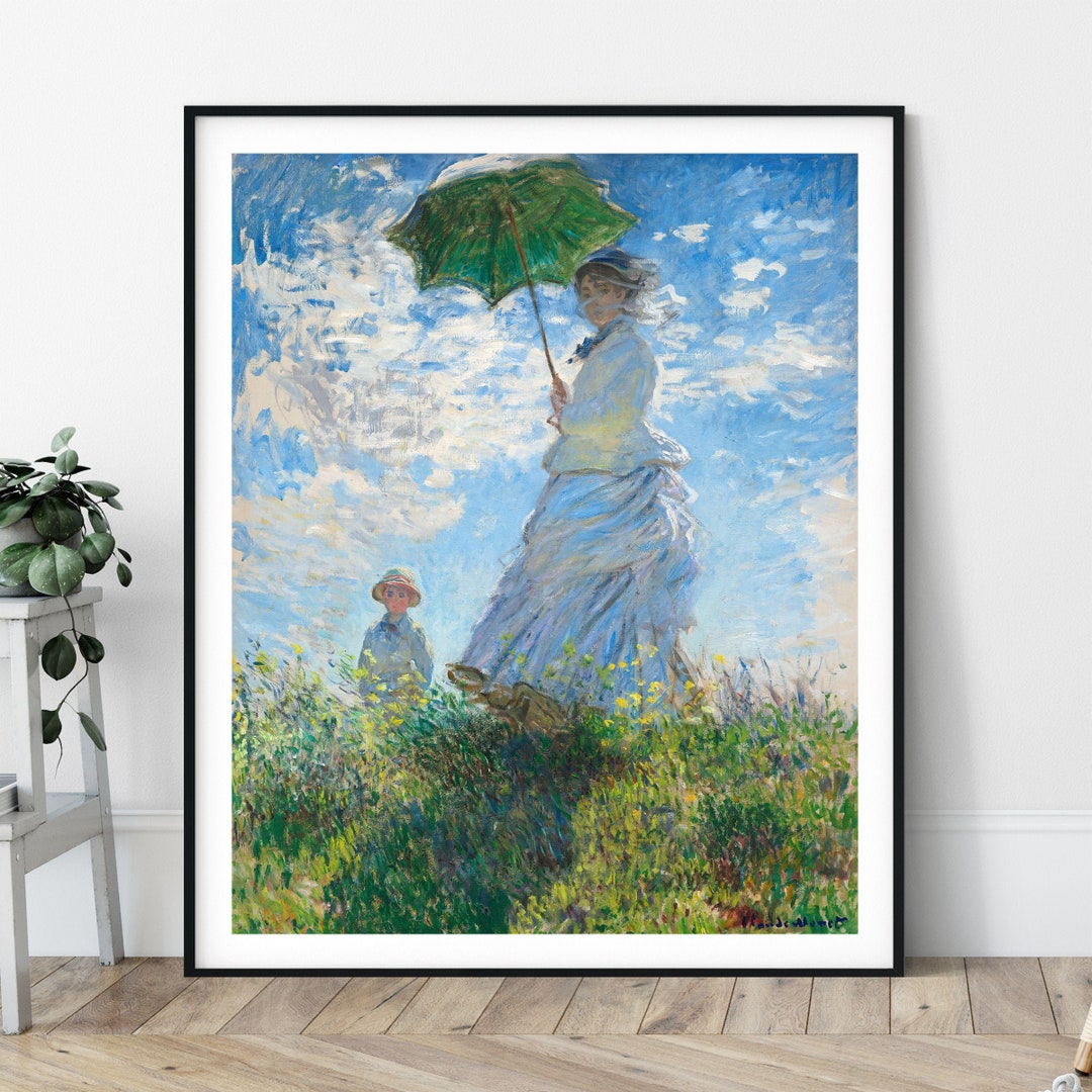 Claude Monet 'woman With Parasol' Print: Vintage Impressionist Wall Art ...