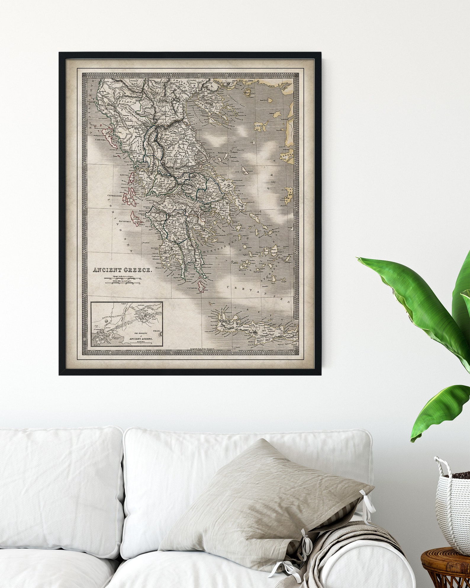 1836 Ancient Greece Map Print Vintage Greek Map Art Antique - Etsy