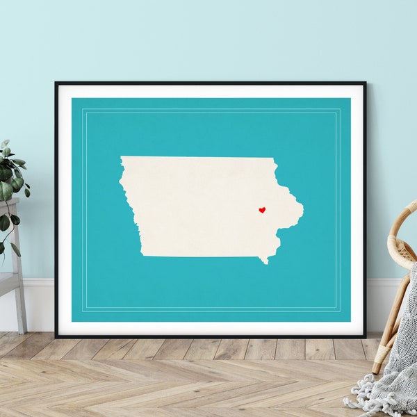 Iowa Print - Etsy
