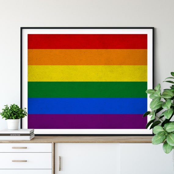Pride Flag Art Pride Month Pride Poster LGBTQ Flag LGBTQ | Etsy