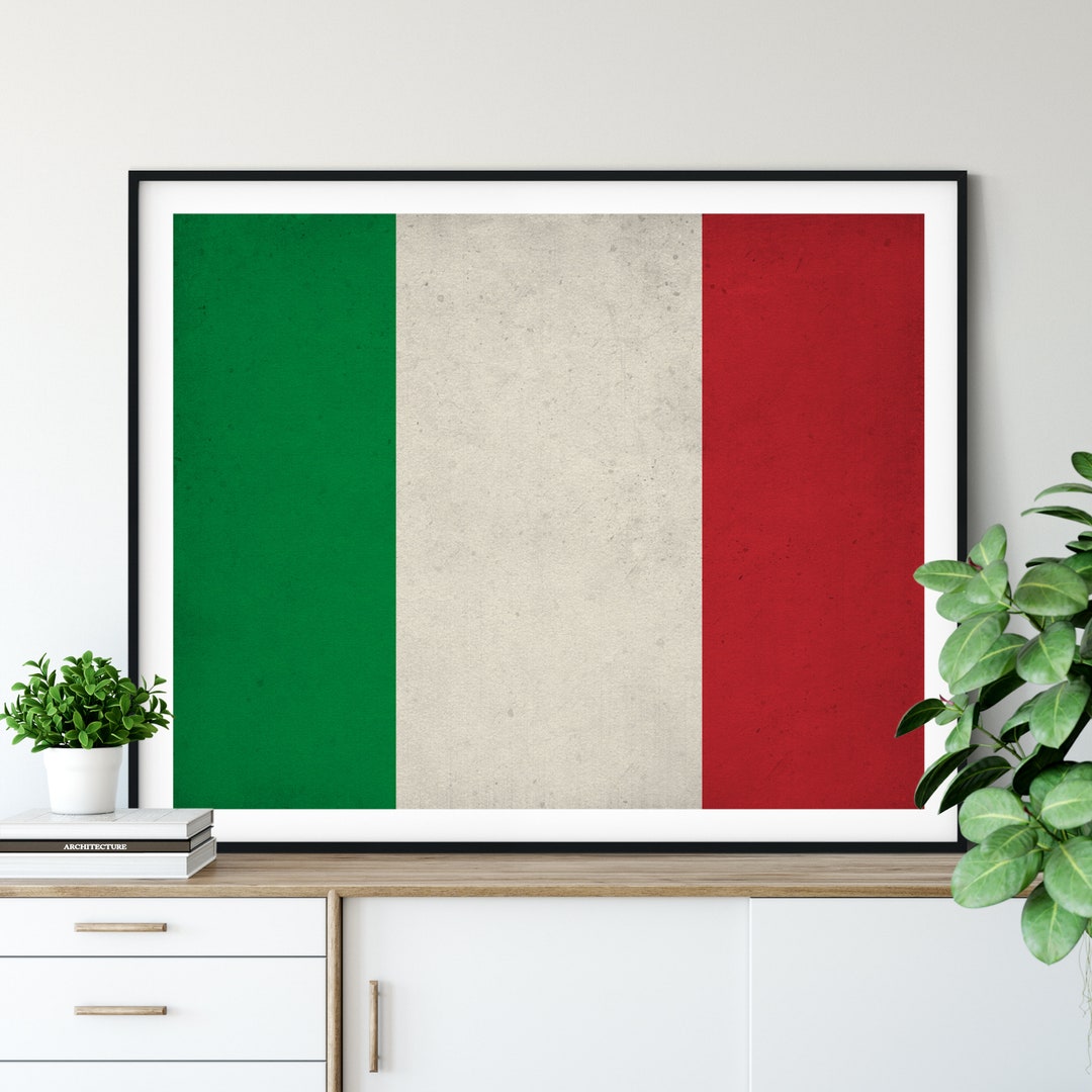 Italy Flag Art, Italy Flag Print, Italy Flag Poster, Flag Painting ...