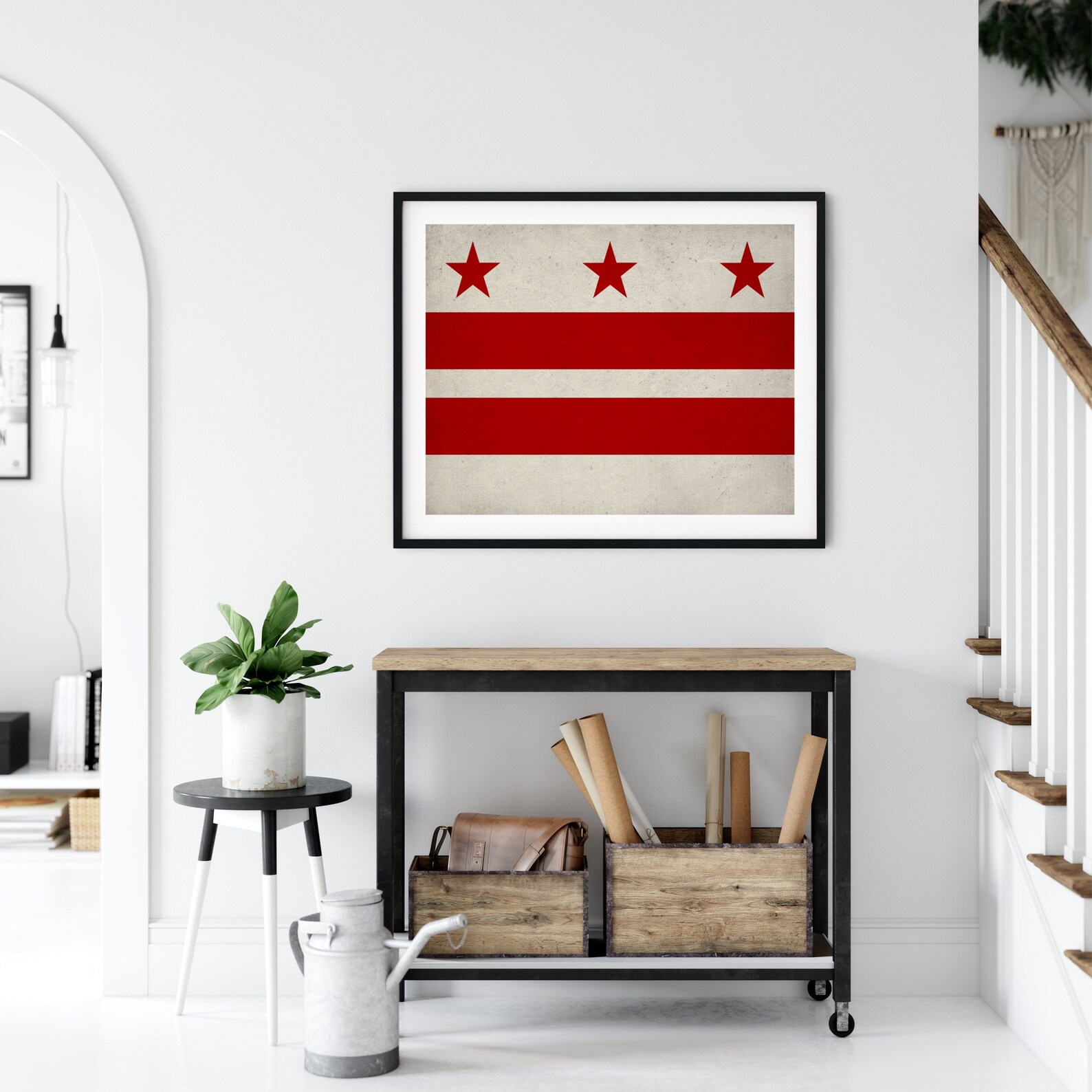 Washington DC Flag Art Washington DC Flag Print Flag Poster - Etsy