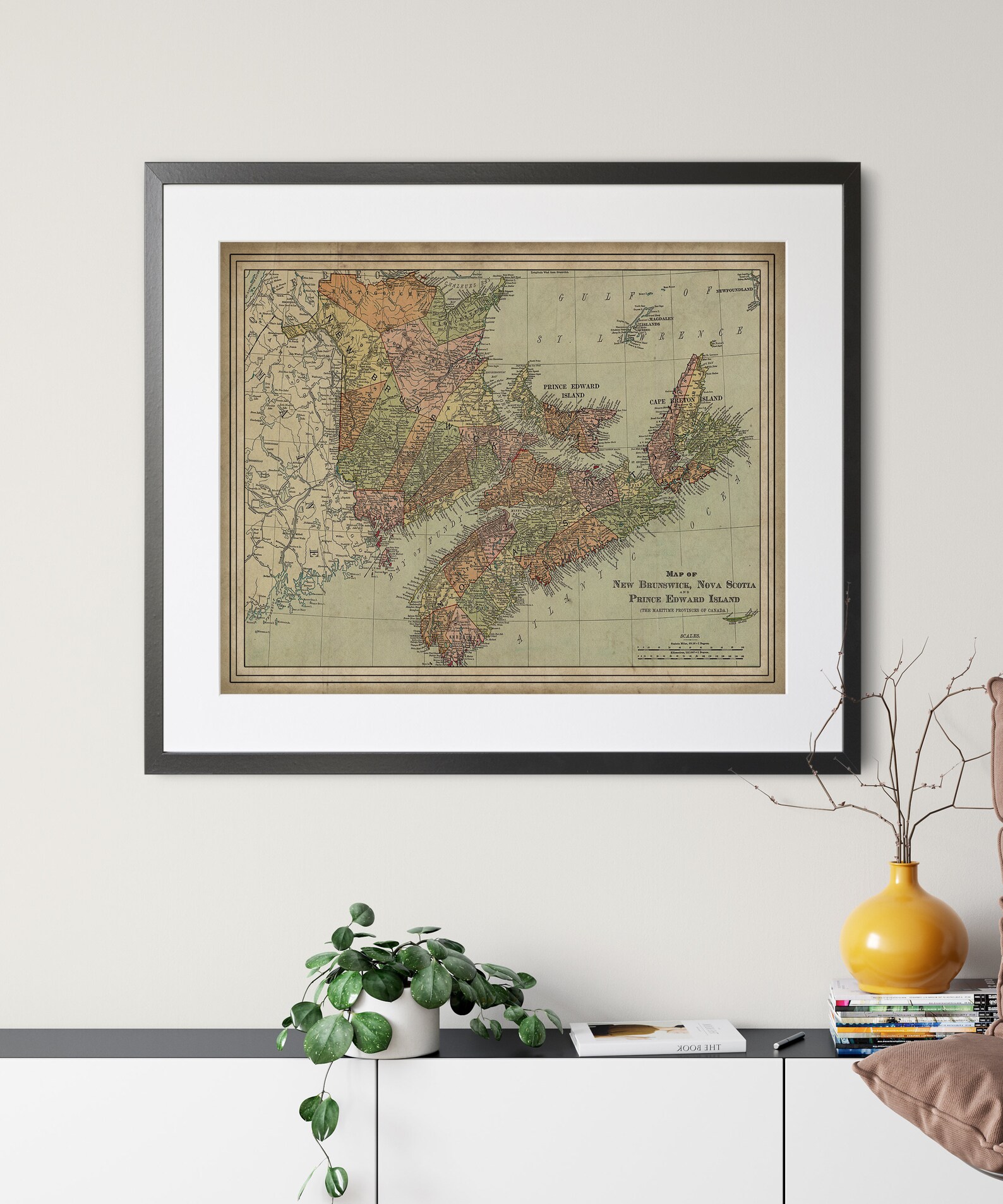 1897 Maritime Provinces of Canada Map Print New Brunswick | Etsy