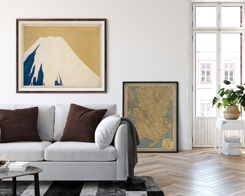 Mount Fuji Print by Kamisaka Sekk, 1909: Vintage Japanese Woodblock ...