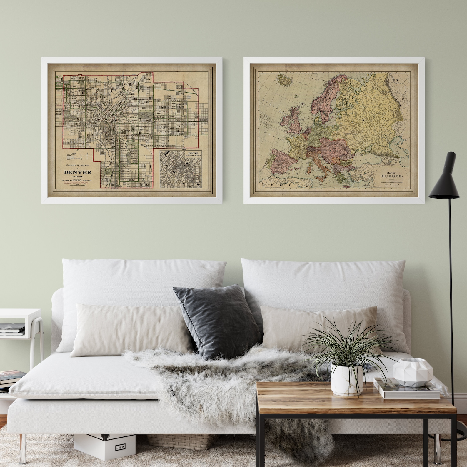 1920 Denver Colorado Map Print Vintage Map Art Antique - Etsy