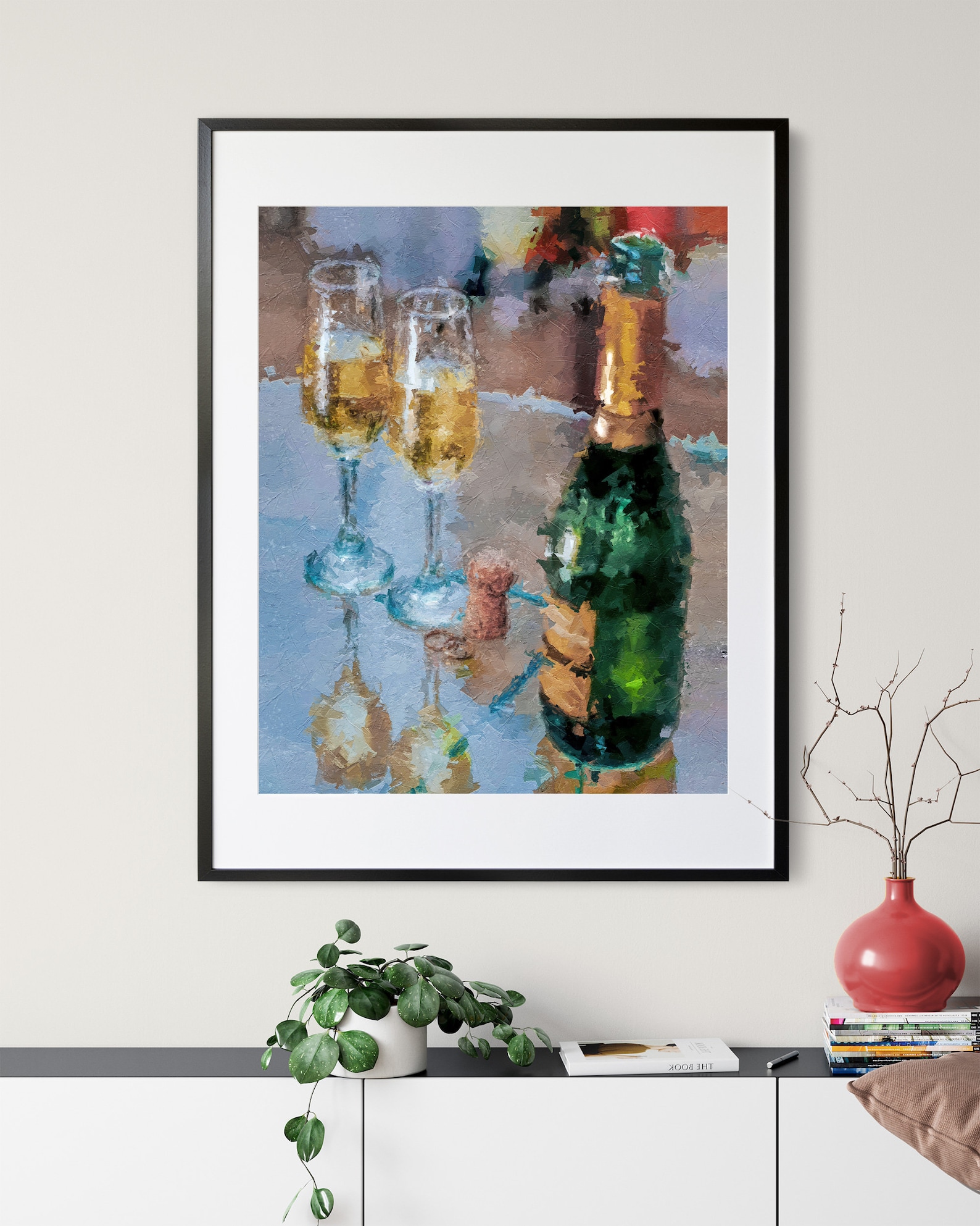 Champagne Print the Toast Oil Painting Poster - Etsy