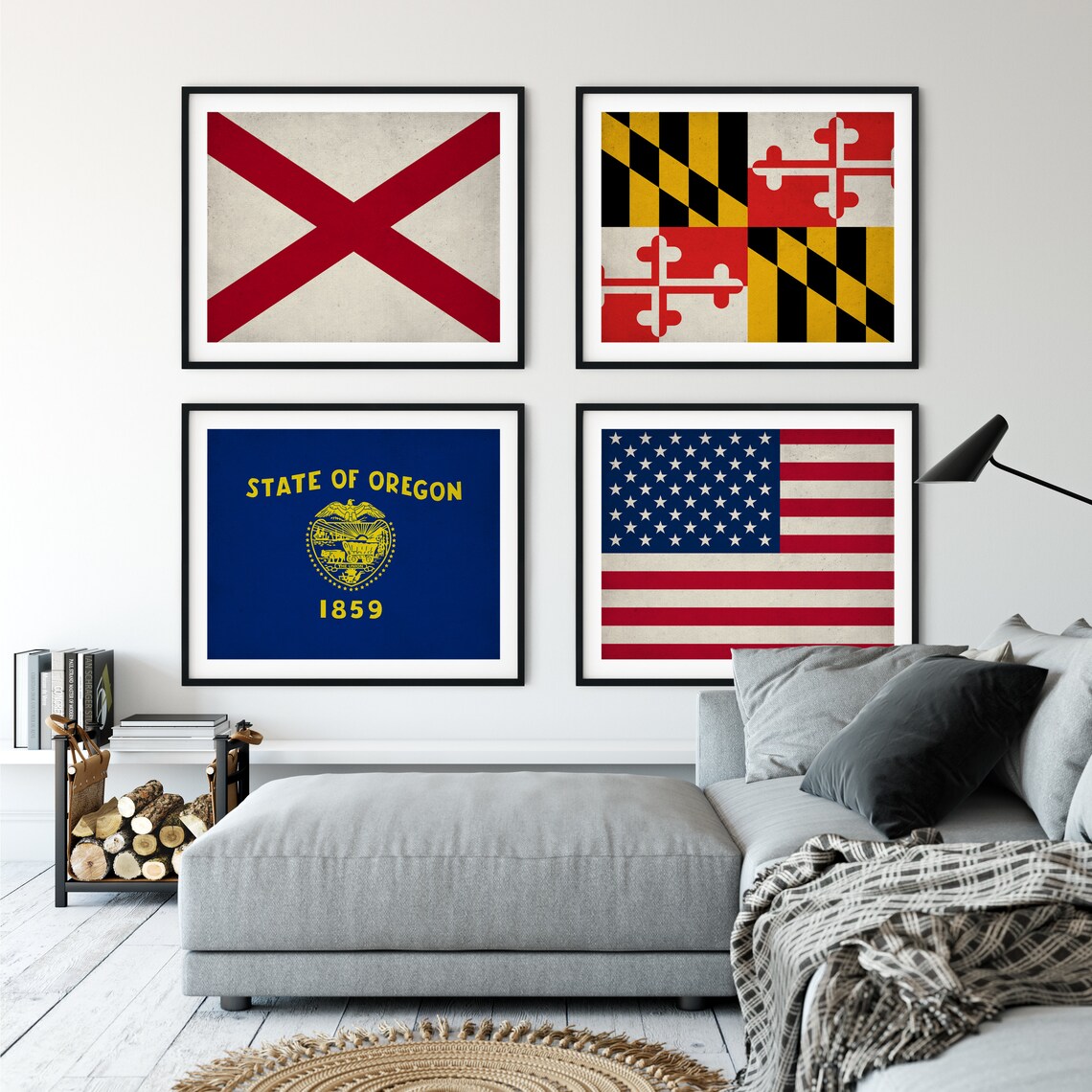 Alabama Flag Art Alabama Flag Print State Flag Poster AL | Etsy