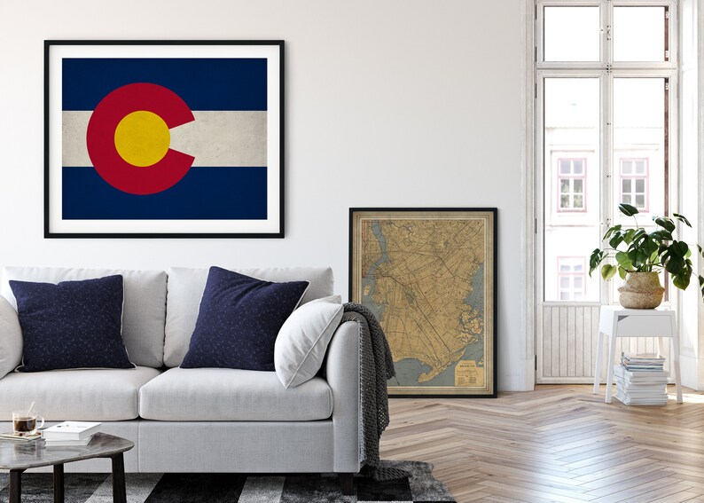 Colorado Flag Art Colorado Flag Print Flag Poster State - Etsy
