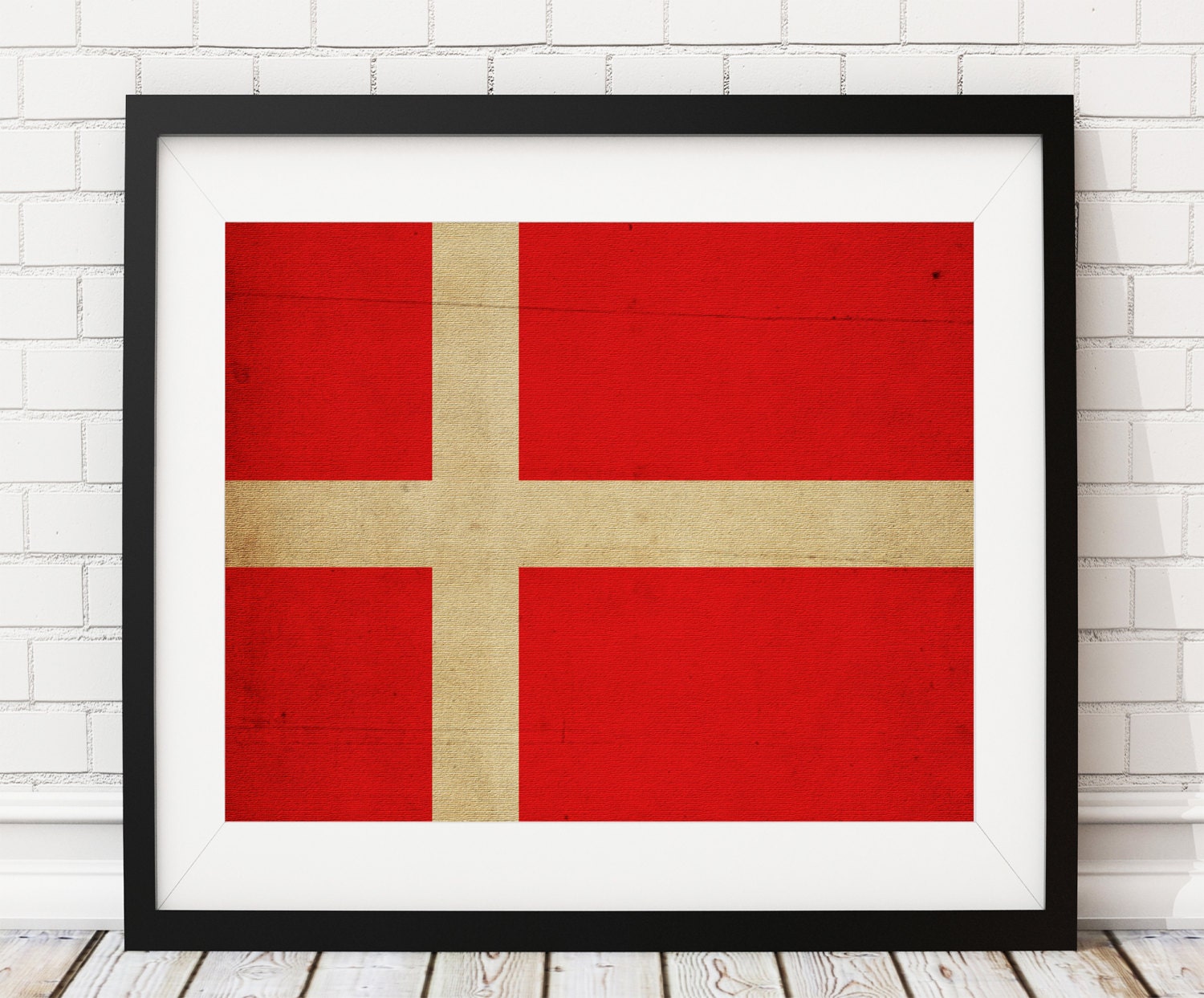 Denmark Flag Art Denmark Flag Print Flag Poster Country | Etsy