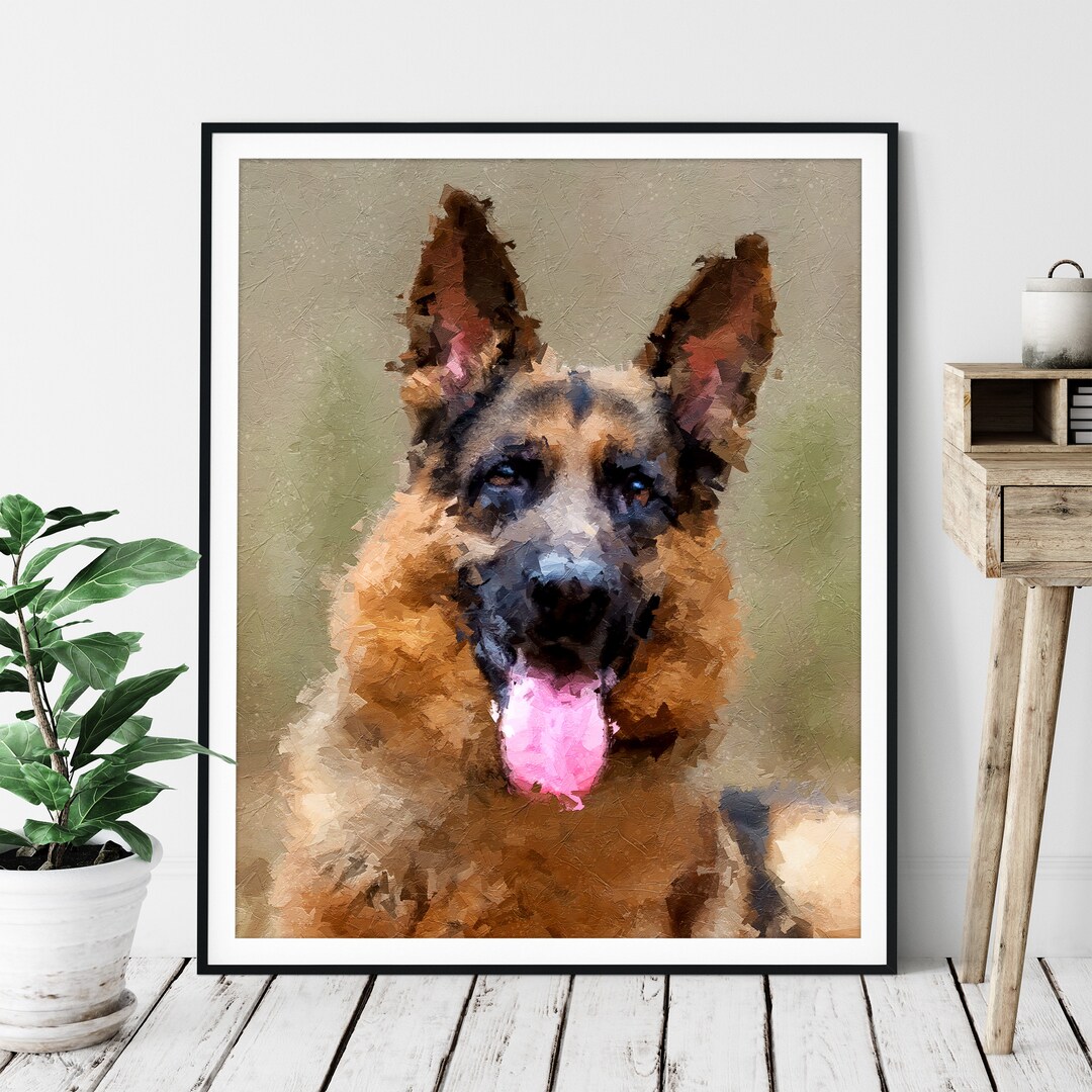 German Shepard Print German Shepard Art German Shepard - Etsy