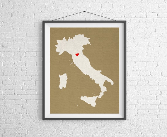 Custom Italy Silhouette Print Customized Country Map Art - Etsy
