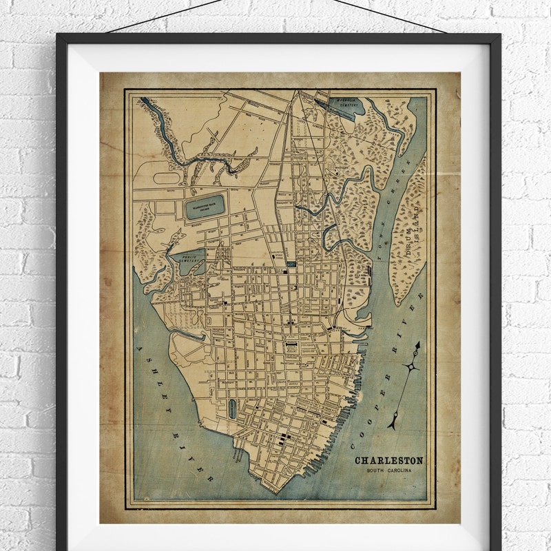 Charleston Map - Etsy