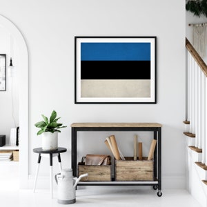 Estonia Flag Art, Estonia Flag Print, Flag Poster, Country Flags ...