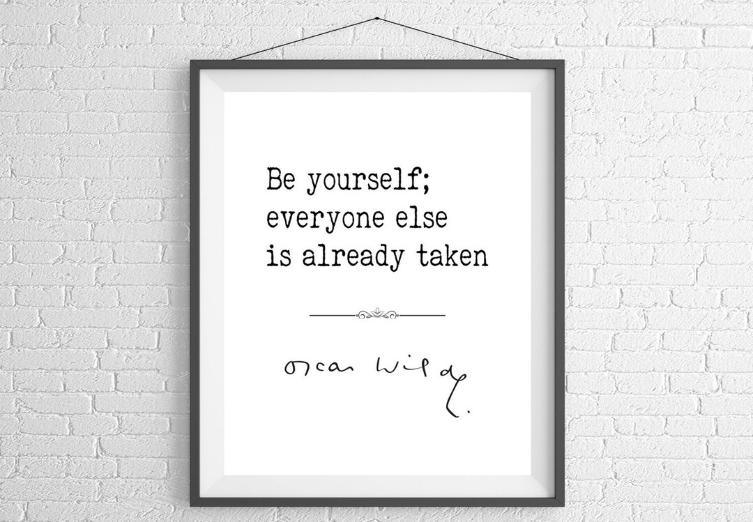 Oscar Wilde Quote Print, Sayings, Famous Quote Art, Poster ...