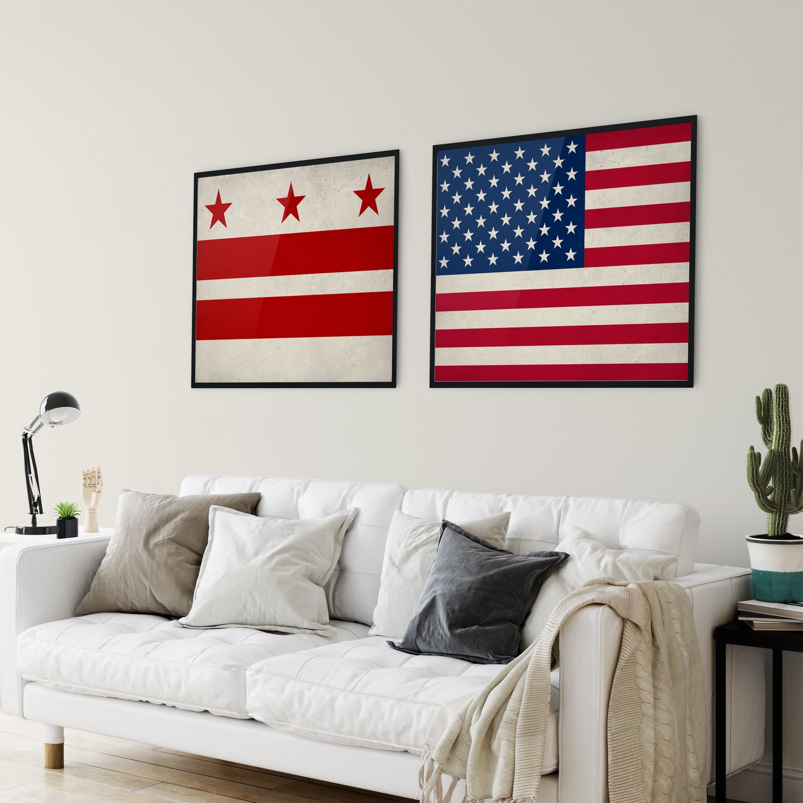Washington DC Flag Art Washington DC Flag Print Flag Poster - Etsy