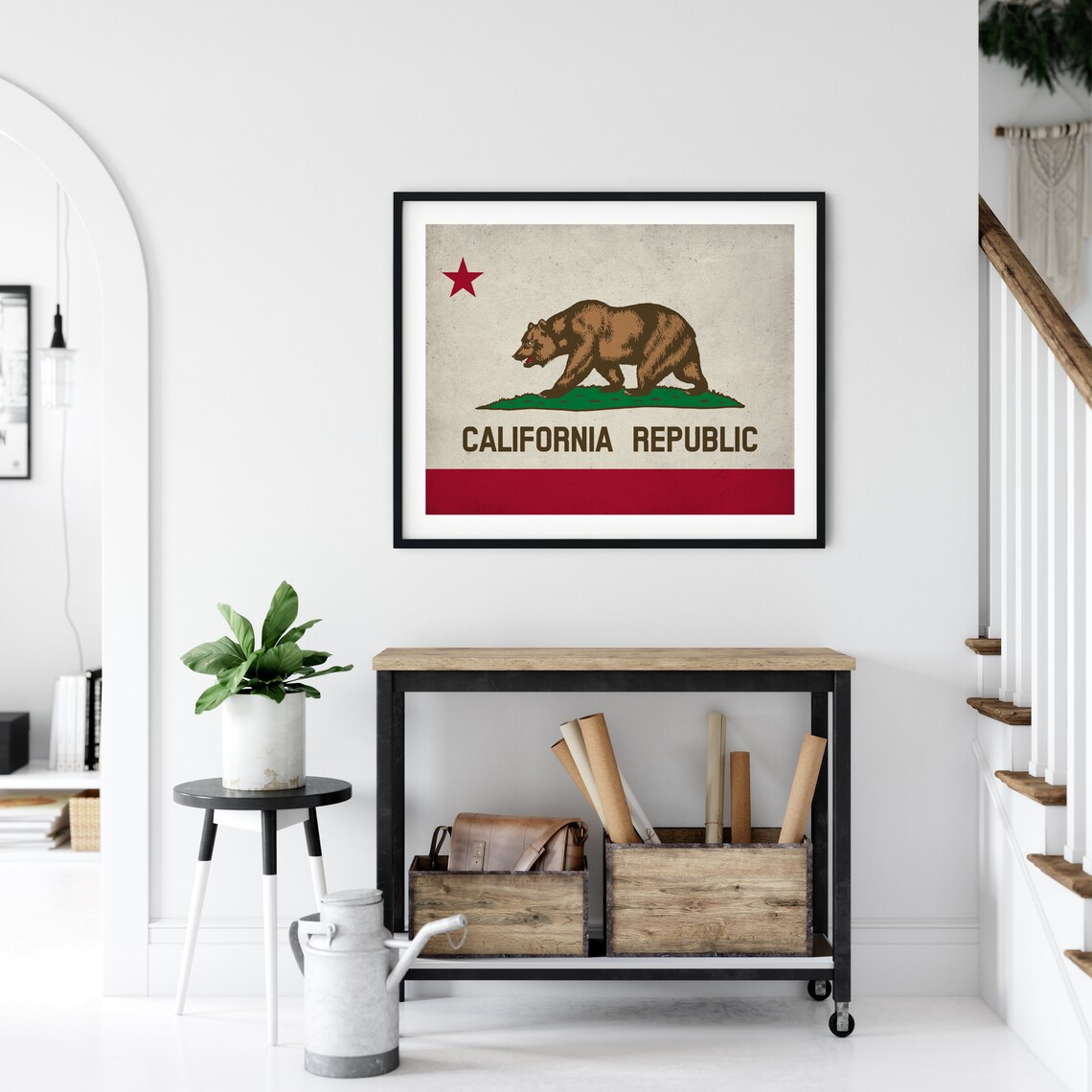 California Flag Art California Flag Print State Flag Poster | Etsy