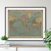 1912 World Map Print, Vintage Map Art, Antique Map, Old Map, Globe Map ...