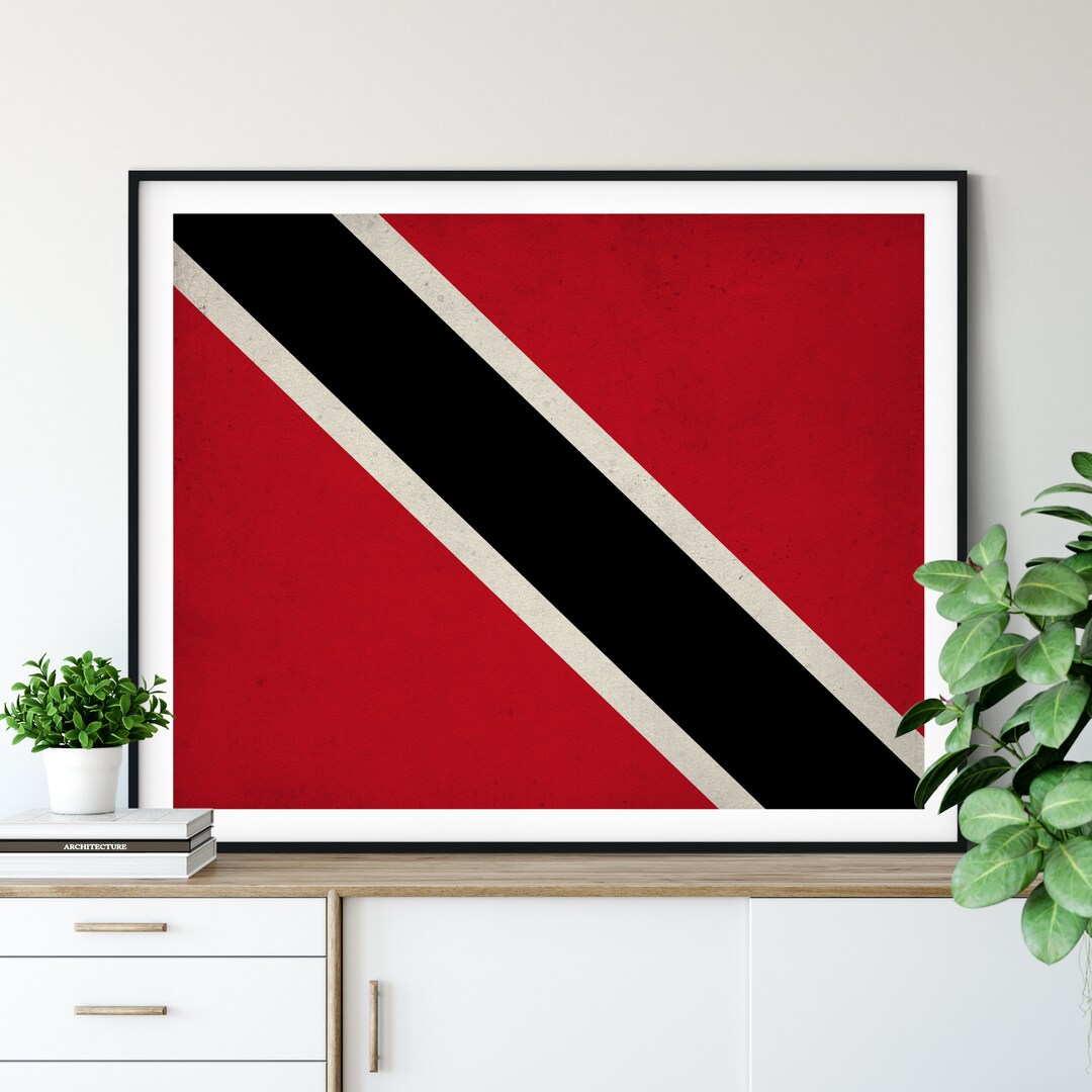 Trinidad & Tobago Flag Art, Flag Print, Flag Poster, Country Flags ...