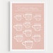 Coffee Print, Wall Art, Pink Print, Kitchen Print, Kitchen Art, Coffee ...