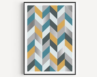 Chevron Art Print | Etsy