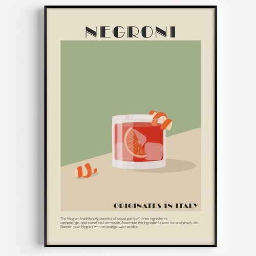 NEGRONI Art Print - Etsy