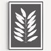 Grey Print Leaf Print Wall Art Print Minimalist Print Grey - Etsy UK