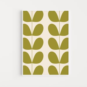 Mid Century Print, Green Print, Retro Print, Mid Century, Mid Century ...