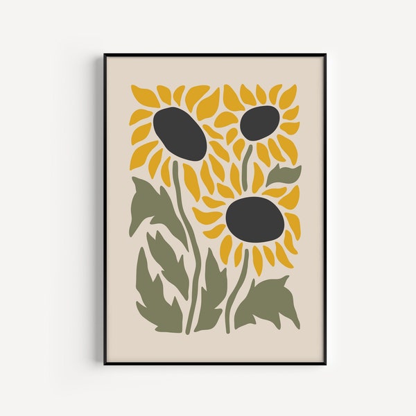 Sunflower Print - Etsy