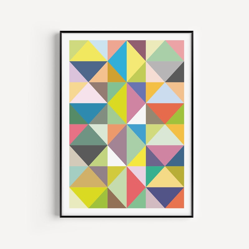 Geometric Print Art - Etsy