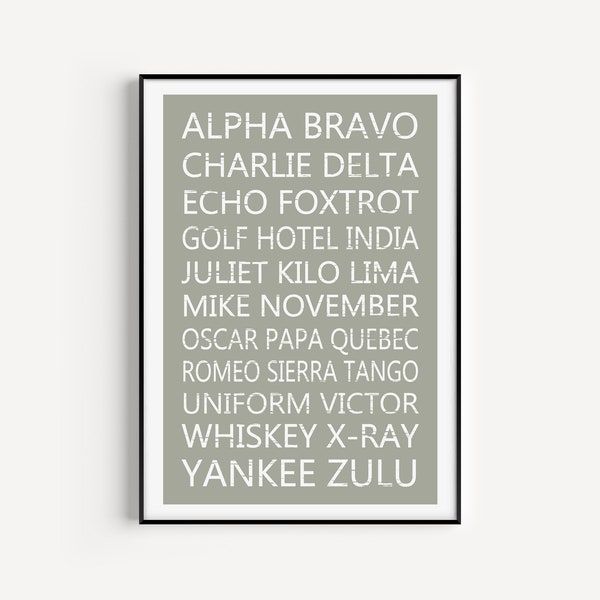 Phonetic Alphabet - Etsy
