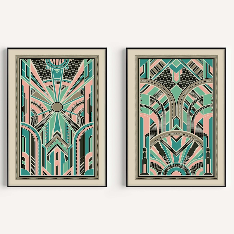 Art Deco Wall Art - Etsy