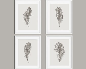 Set of Prints Grey Print Set Wall Art Set Grey Prints | Etsy