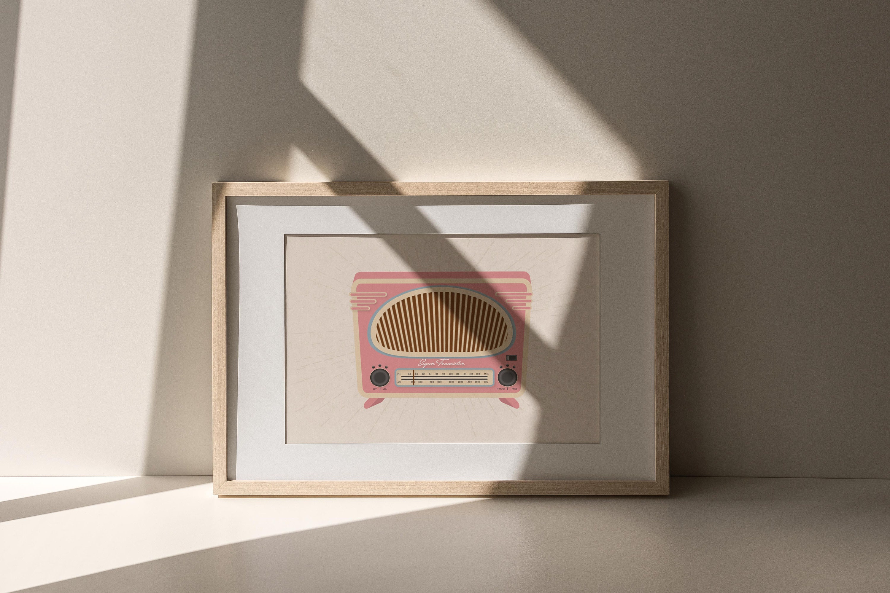 Wall Art Retro Print Retro Radio Print Retro Wall Art | Etsy UK