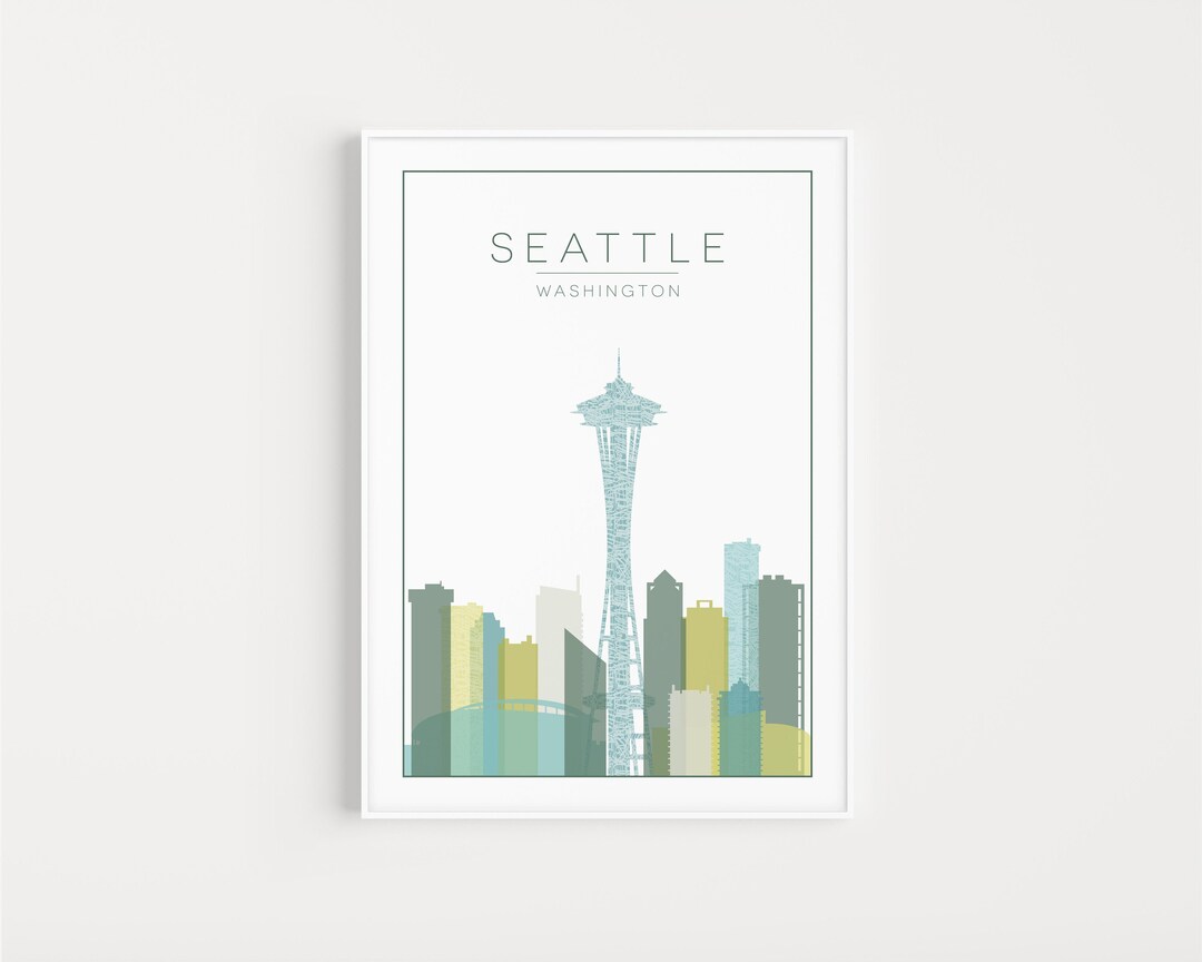 Wall Art Prints, Seattle Poster, Seattle Wall Art, Washington Print ...
