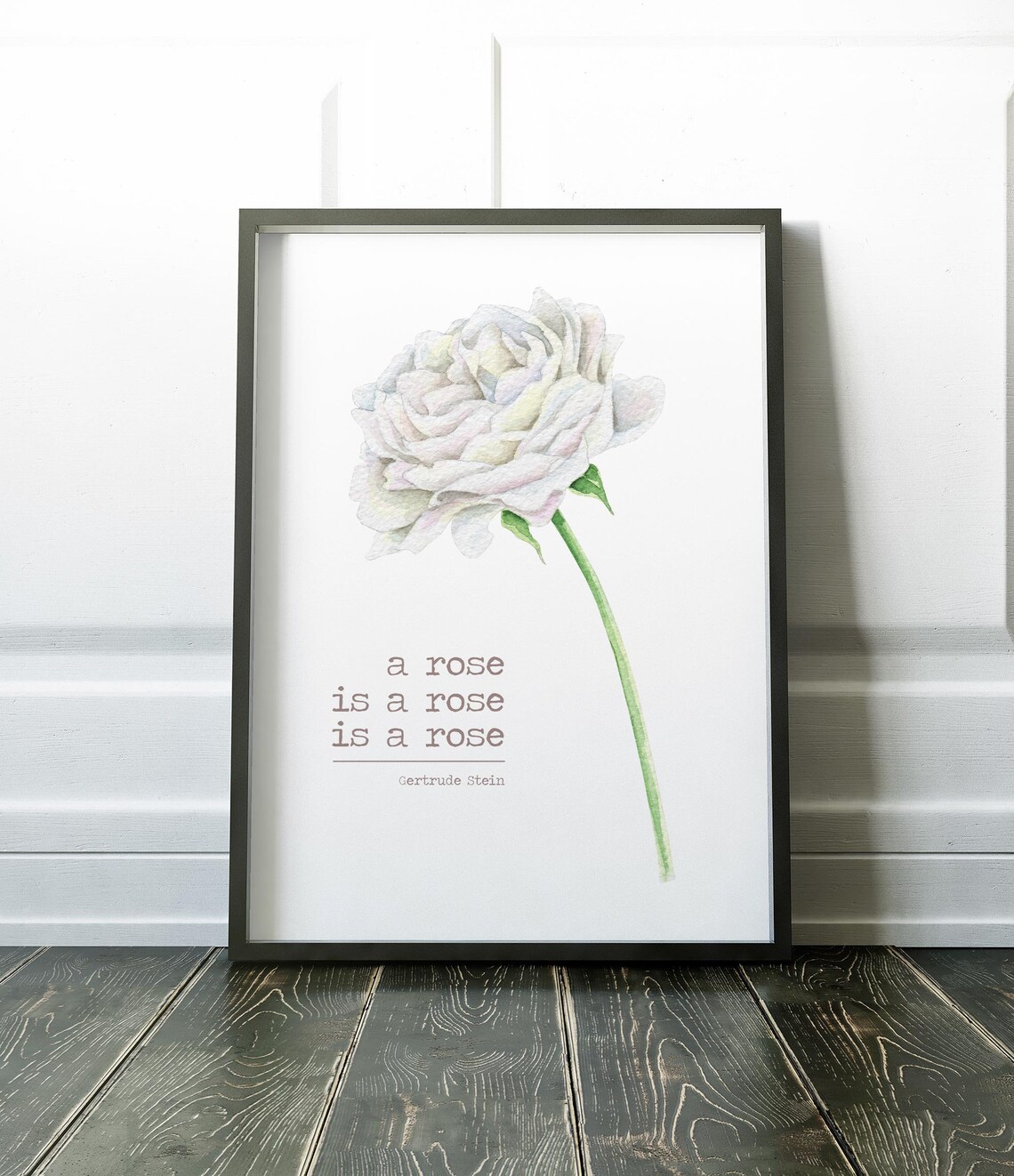 Wall Art Print, Rose Print, Flower Wall Art, White Wall Art, Flower ...