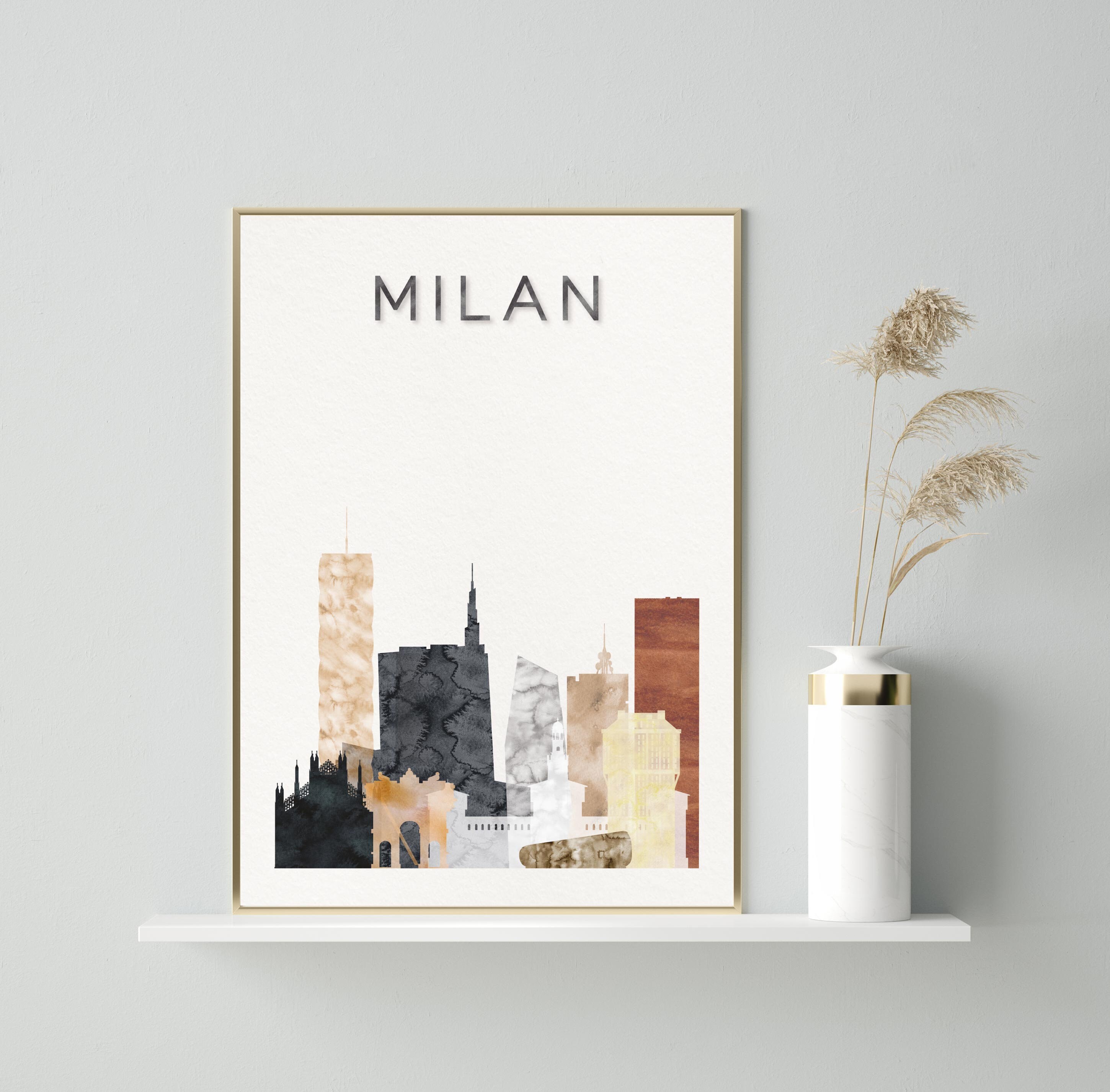 Wall Art, Milan Print, Art Print, Travel Print, Travel Poster, Milan ...