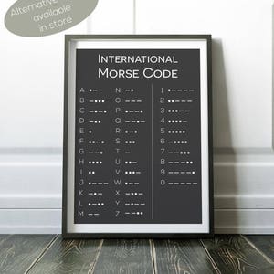 Morse Code Poster, Morse Code Print, Wall Art Print, Wall Art, Morse ...