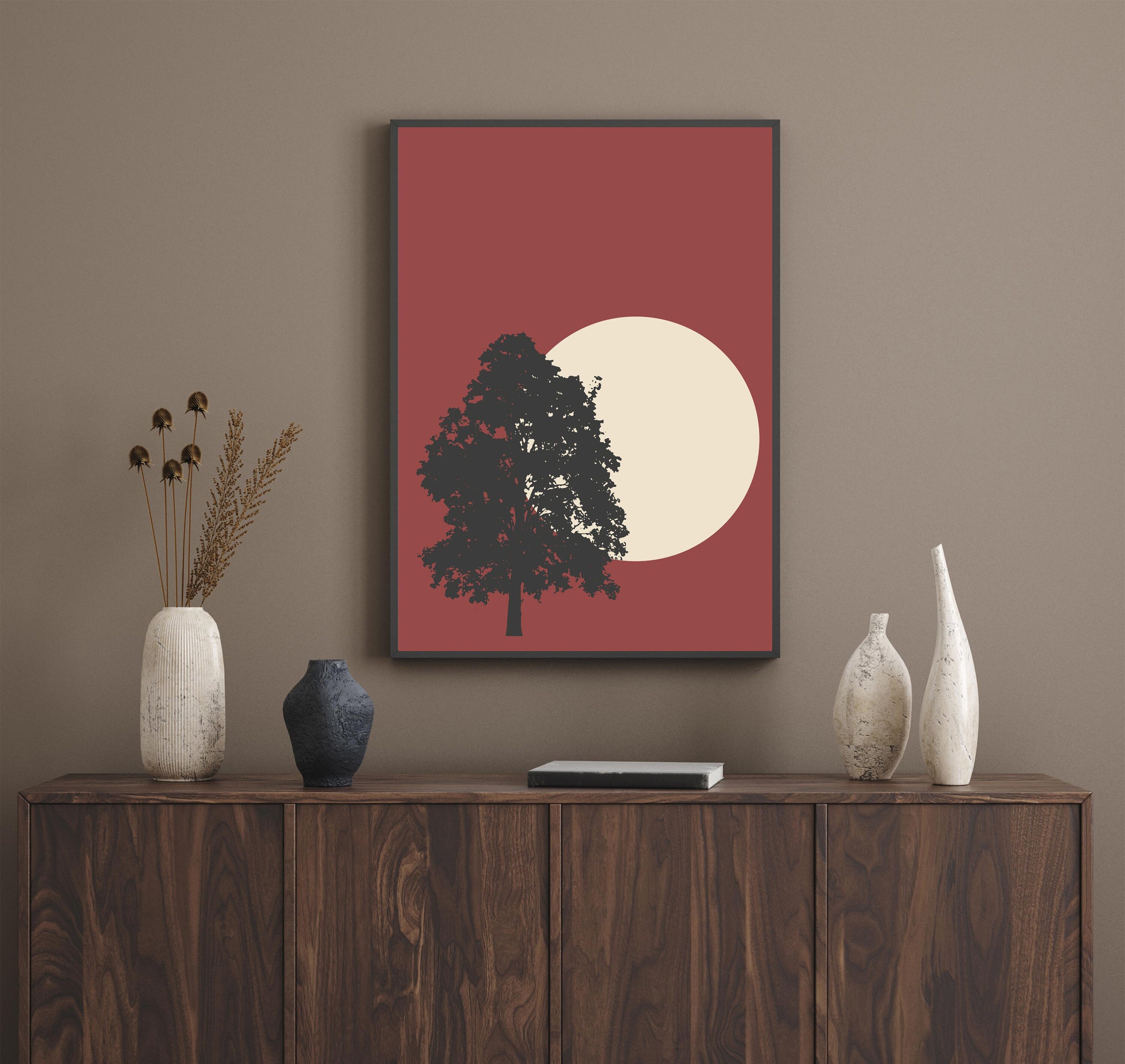 Tree Print Wall Art Art Print Tree Wall Art Minimalist | Etsy