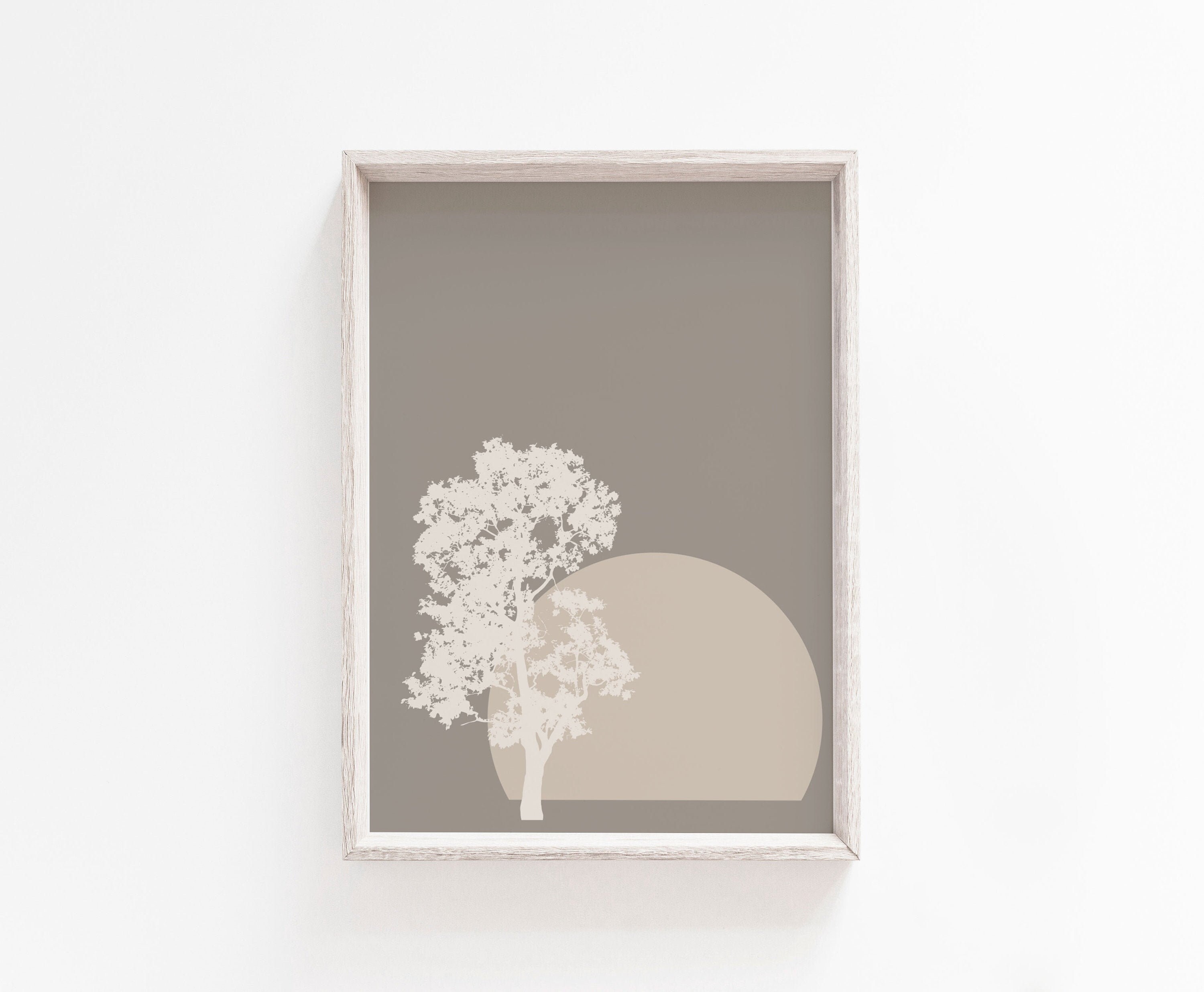 Wall Art, Grey Print, Tree Wall Art, Modern Print, Beige Wall Art ...