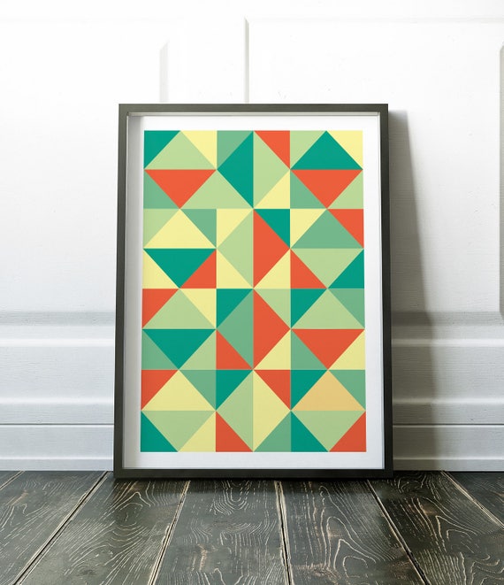 Geometric Print Wall Art Prints Geometric Wall Art Wall | Etsy