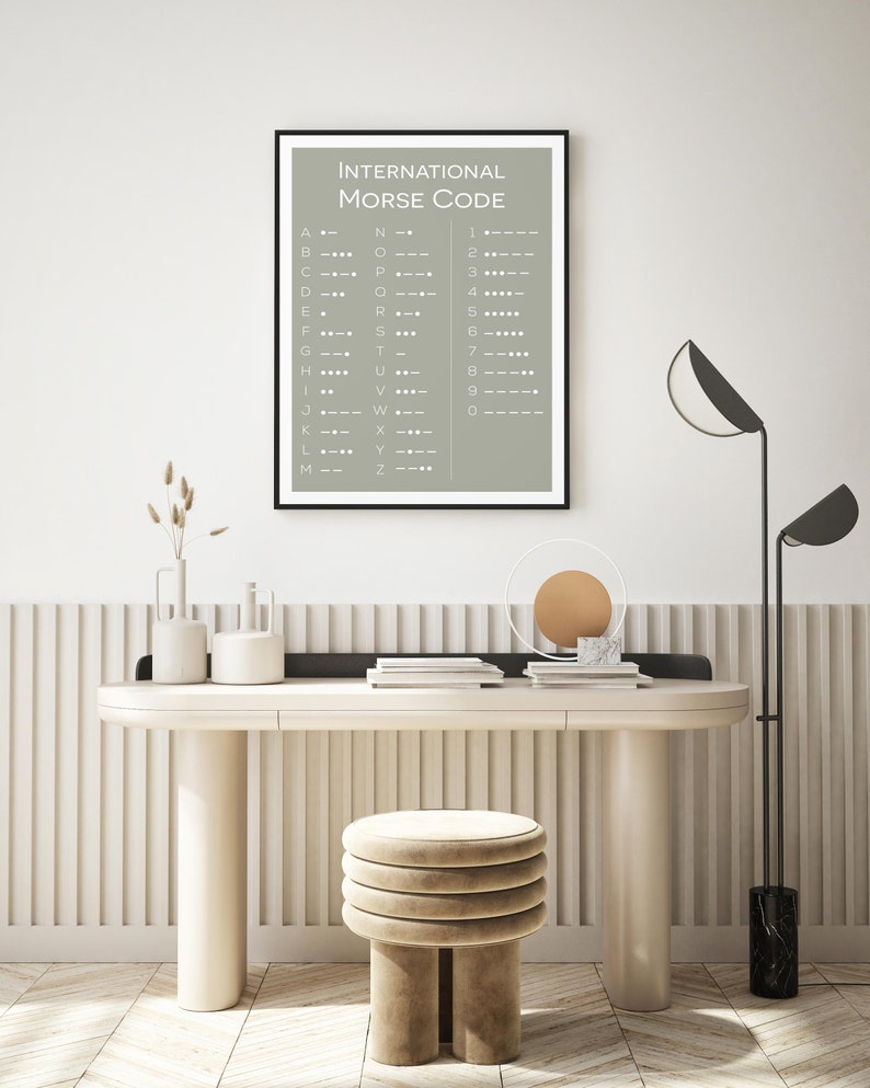 Morse Code Poster Morse Code Print Wall Art Print Wall Art | Etsy