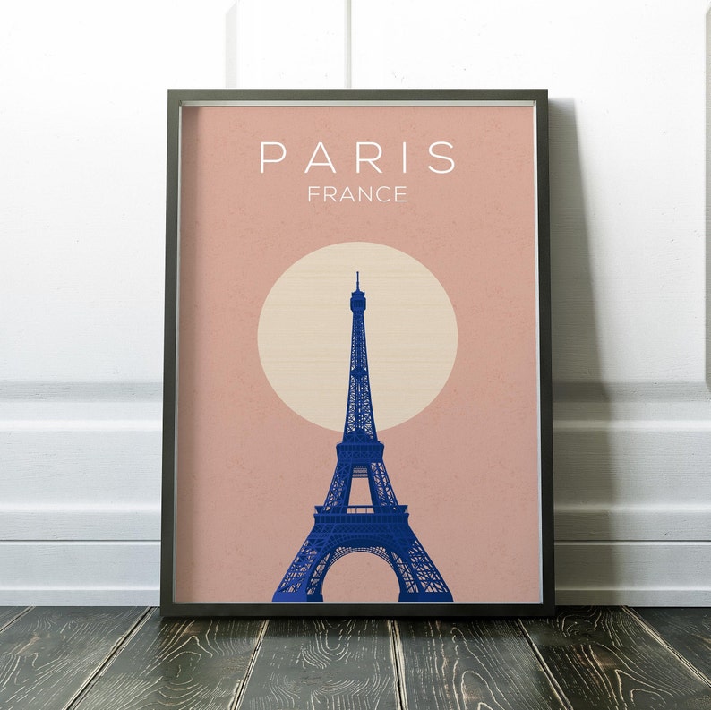 Paris Wall Art Paris Poster Pink Print Travel Print Paris - Etsy UK