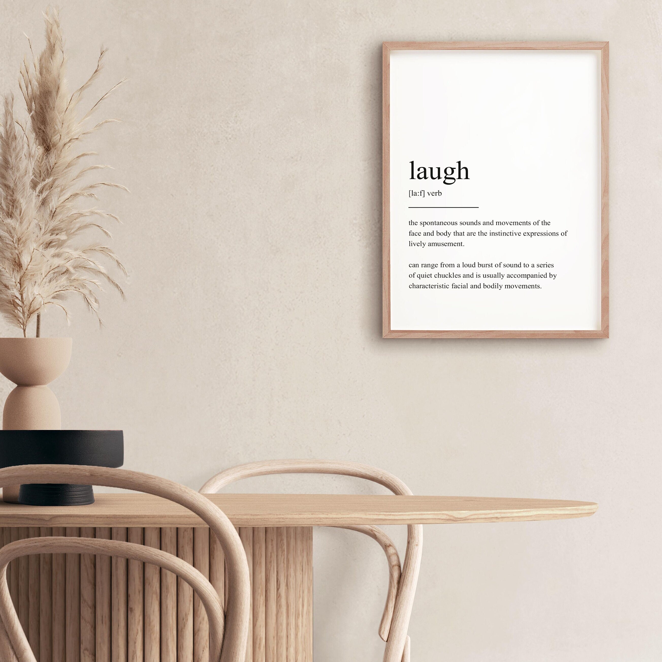 Laugh Definition Print, Wall Art Prints, Quote Print, Wall Art ...
