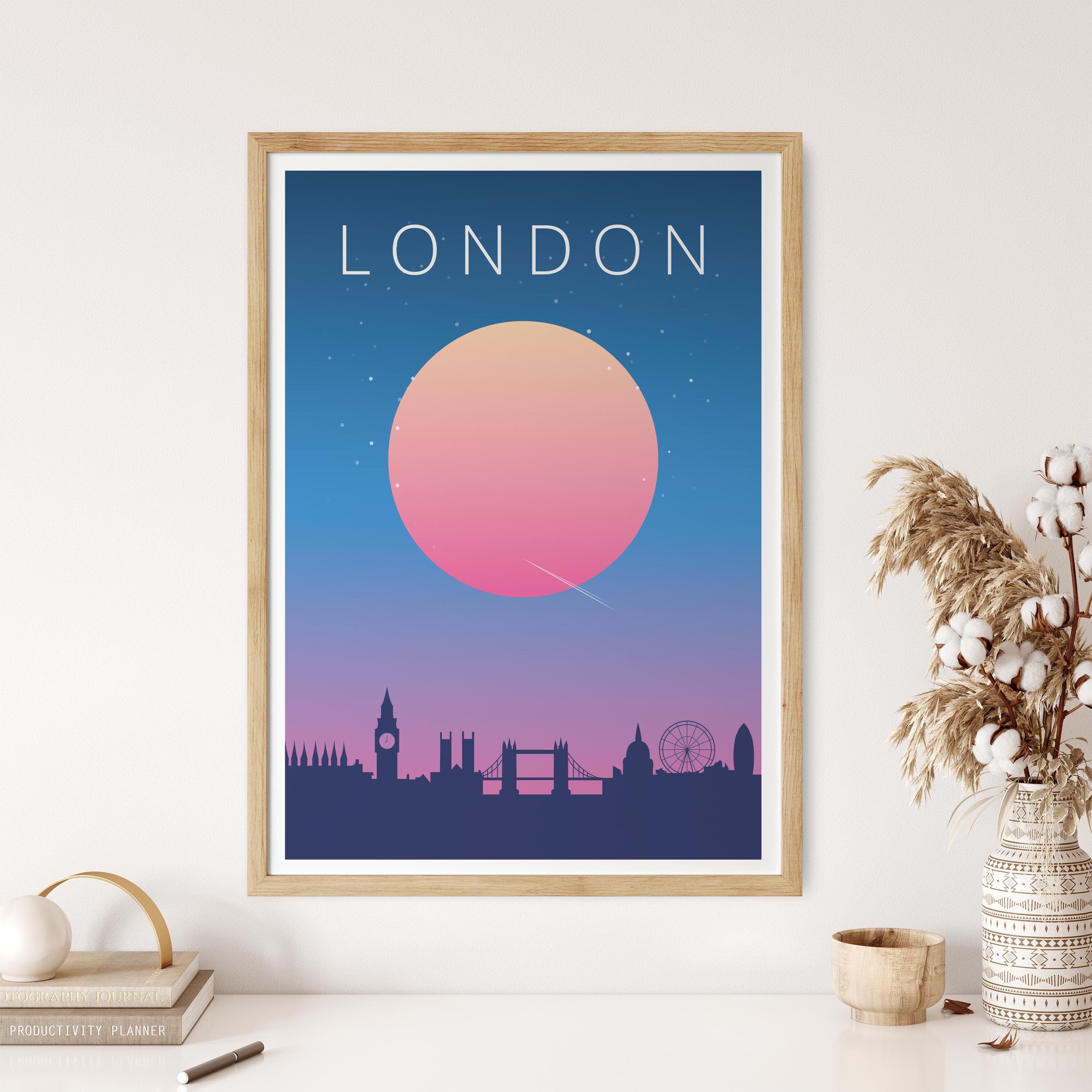 London Poster London Wall Art Minimalist Travel Print Wall - Etsy