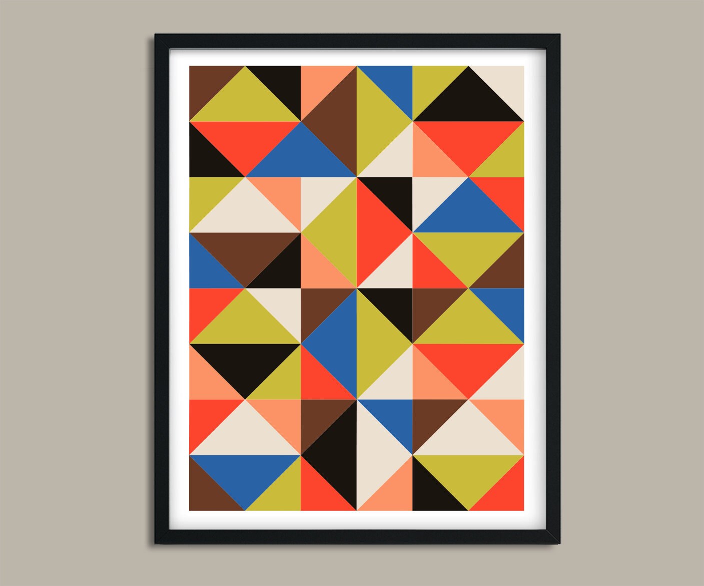Wall Art Print Mid Century Modern Wall Art Geometric Print | Etsy