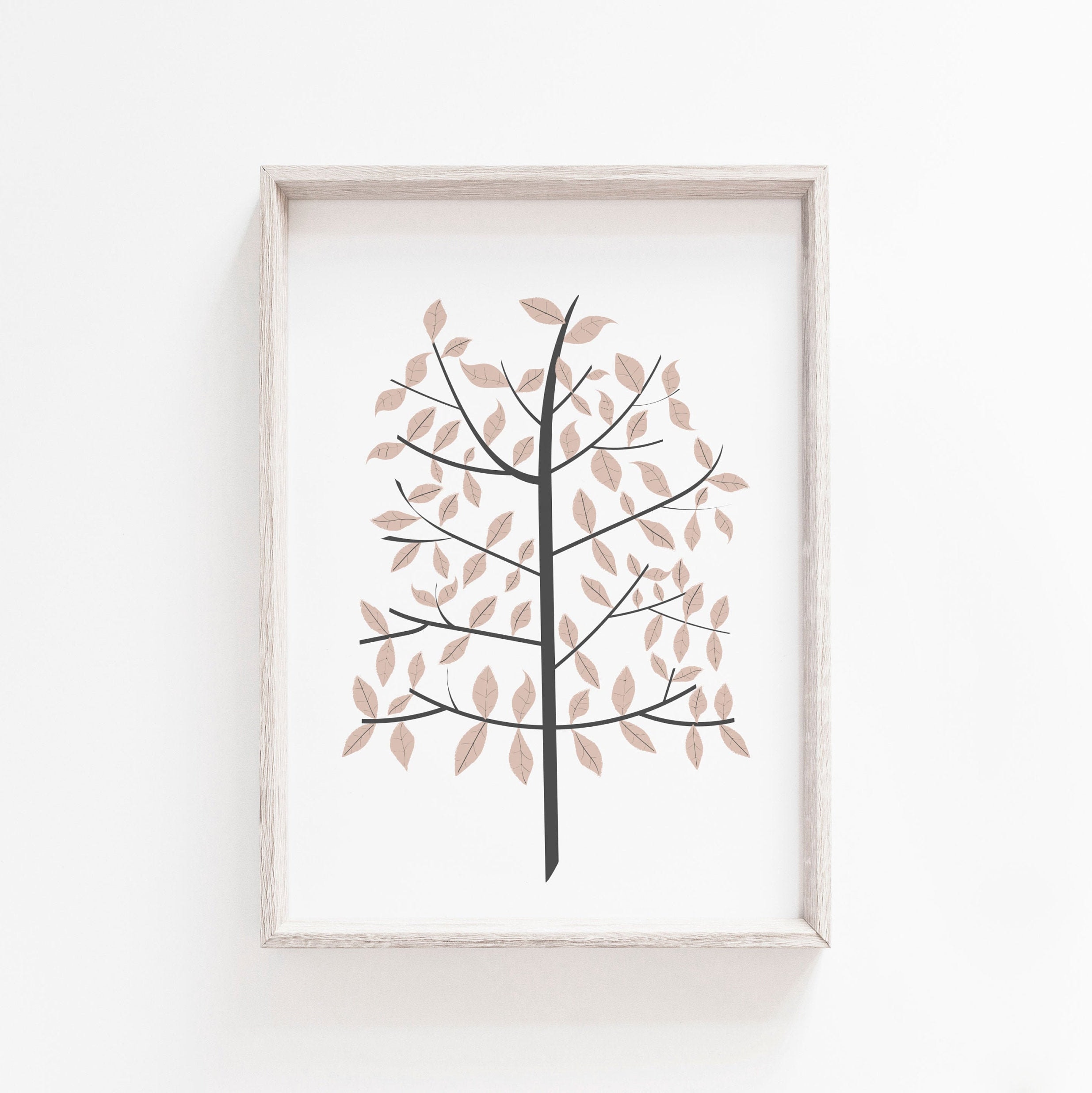 Tree Print, Pink Print, Wall Art Print, Pink, Wall Art, Tree Art Print ...