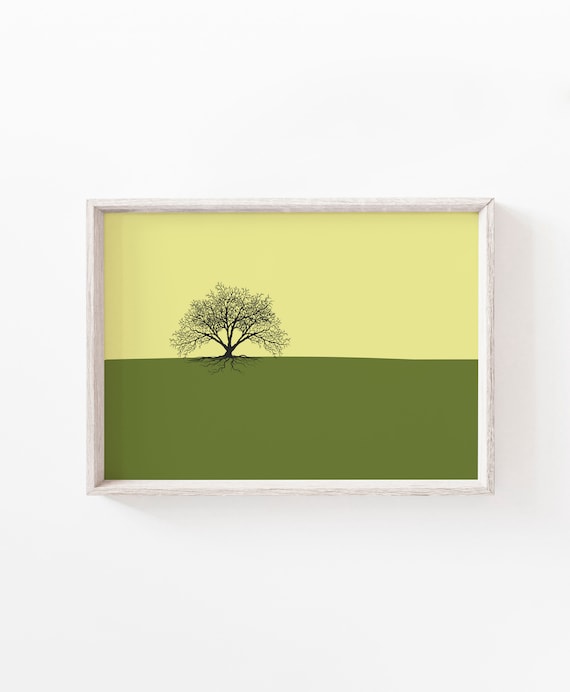 Wall Art Print Tree Print Tree Art Minimalist Print - Etsy