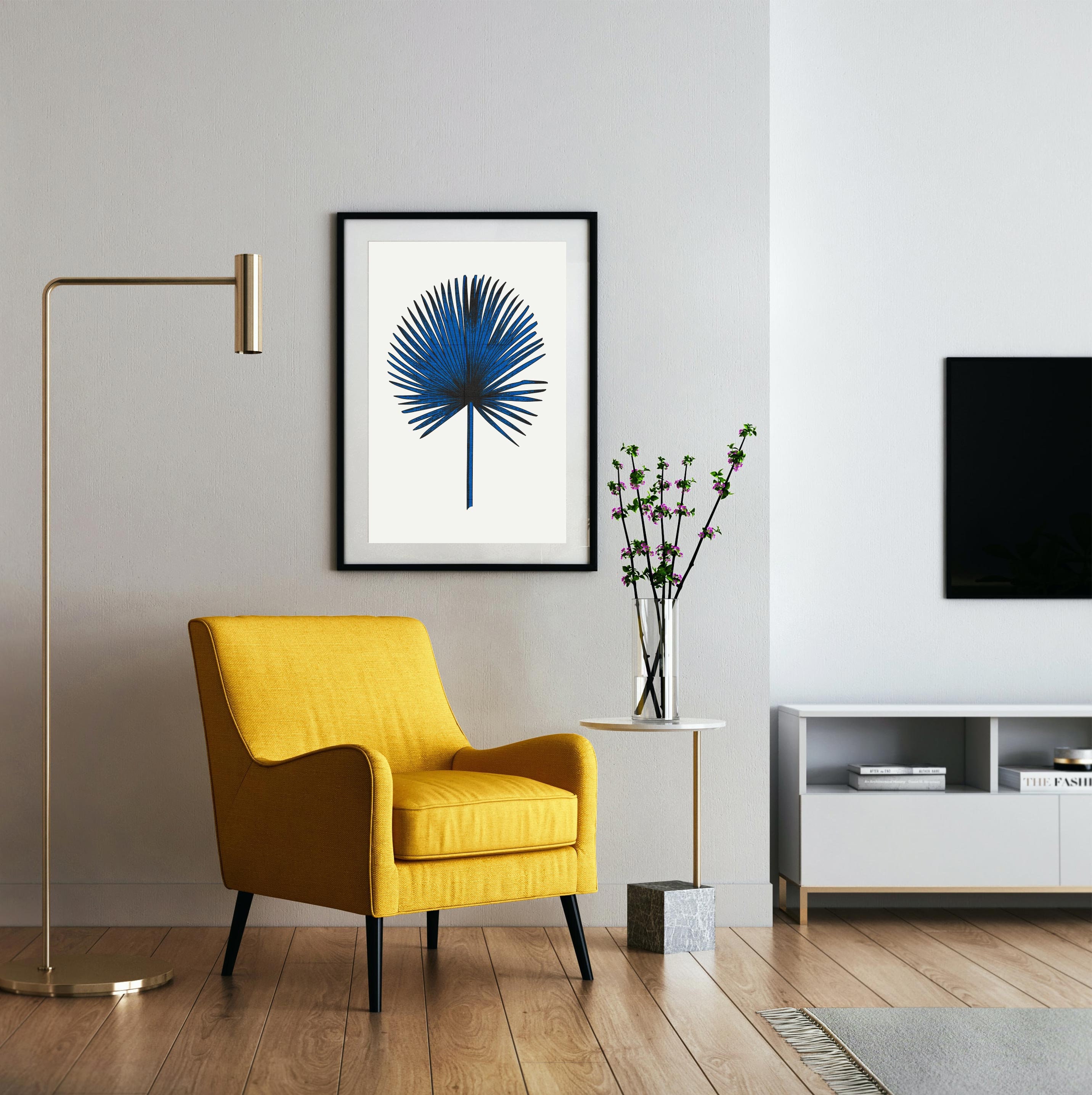 Blue Print, Wall Art, Botanical Print, Blue Wall Art, Botanical Poster ...