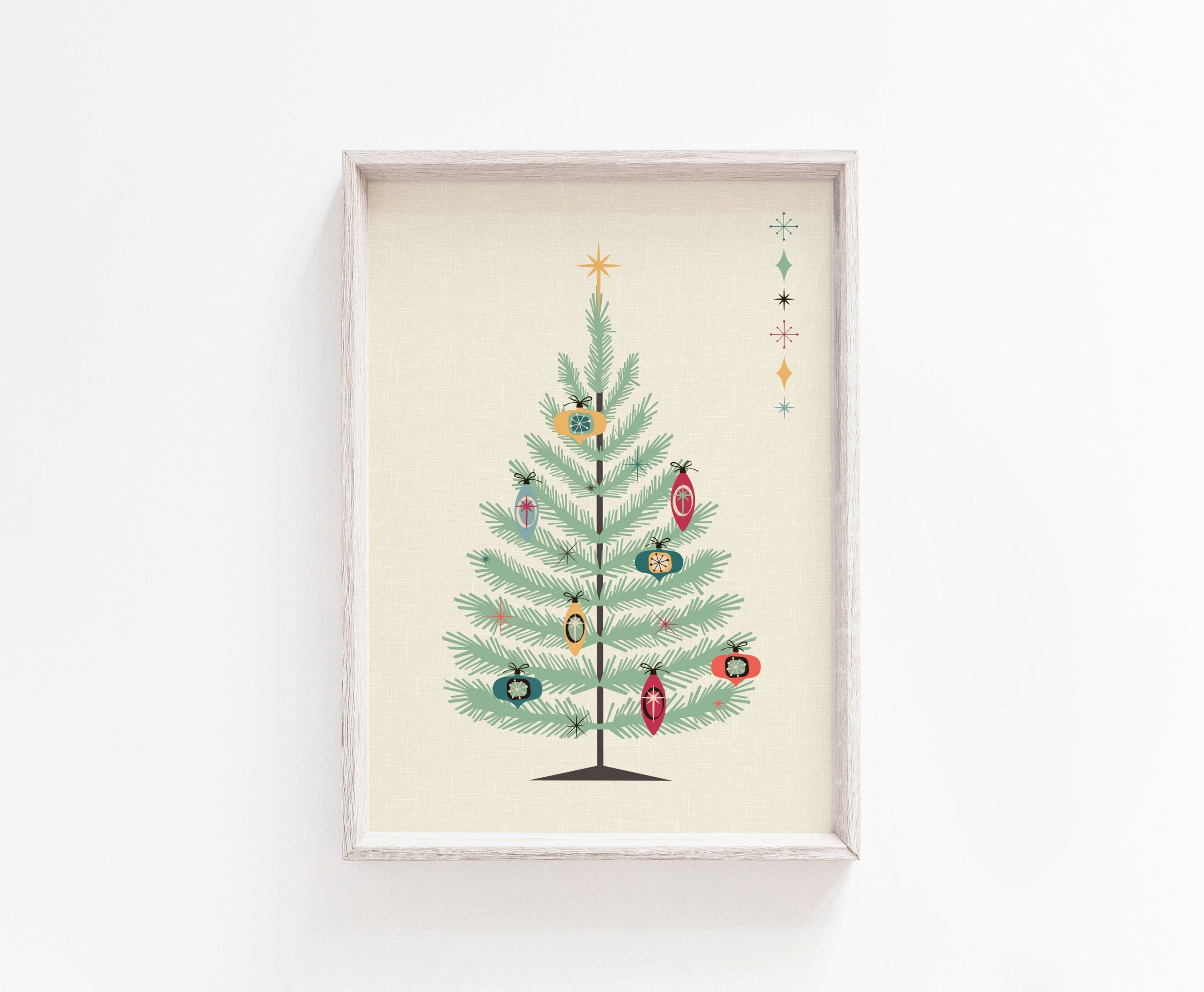 Mid Century Modern, Christmas Print, Mid Century Christmas, Christmas ...