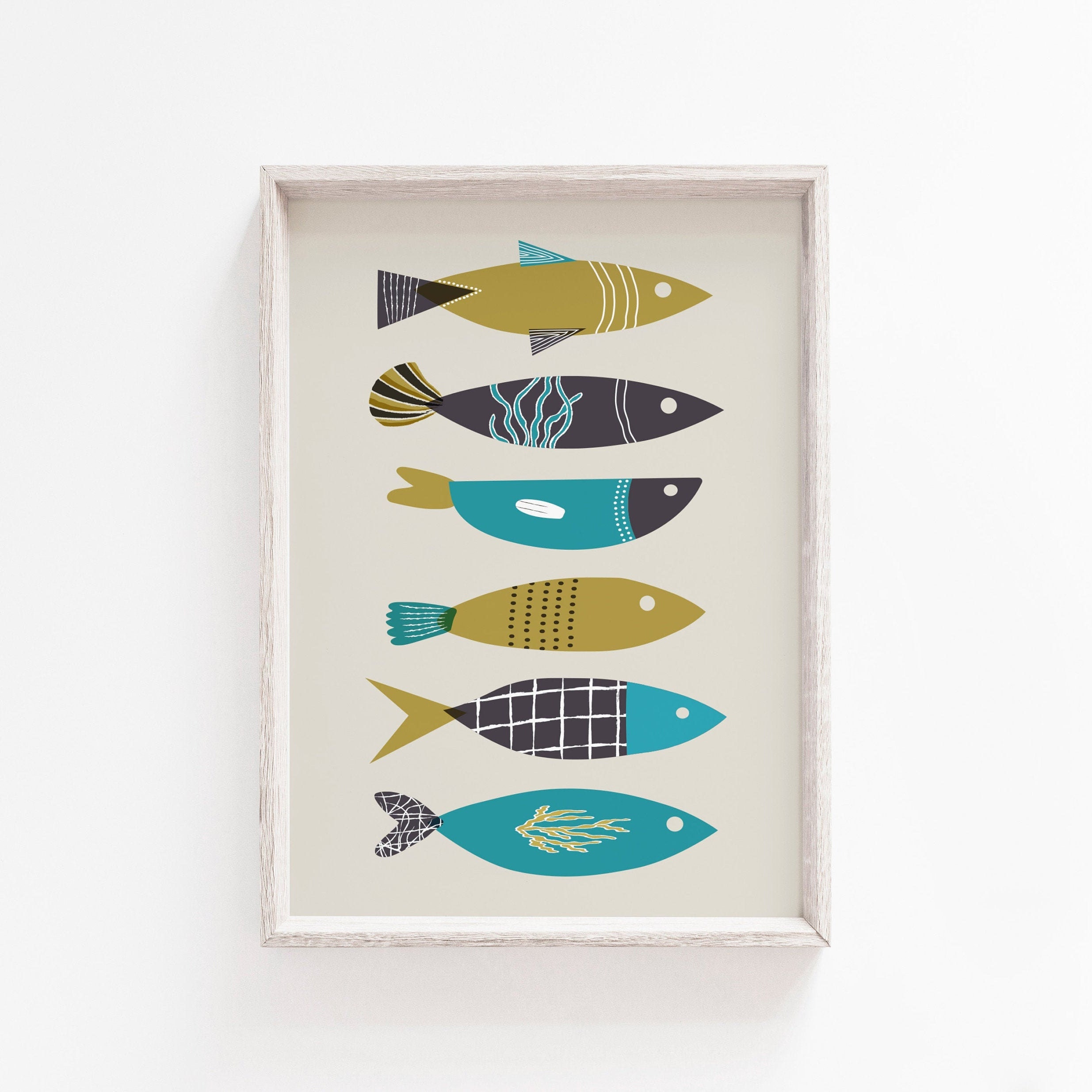 Fish Print, Wall Art, Fish, Wall Art Print, Fish Wall Art, Blue Print ...